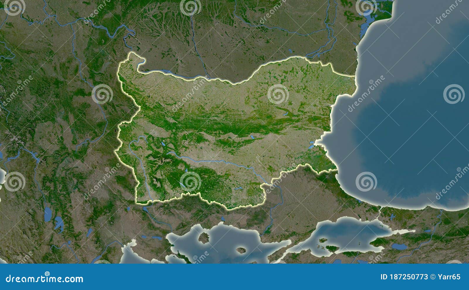 Bulgaria - Satellite. Composition Stock Illustration - Illustration of ...