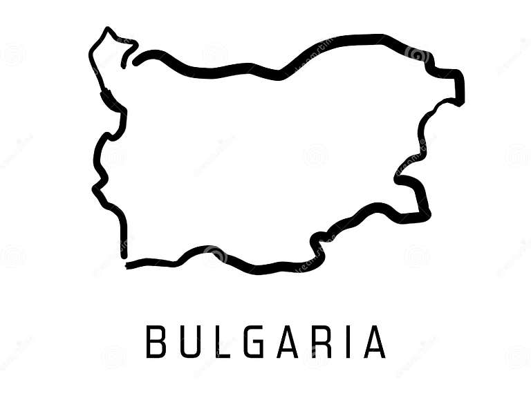 Bulgaria shape stock vector. Illustration of contour - 79424491