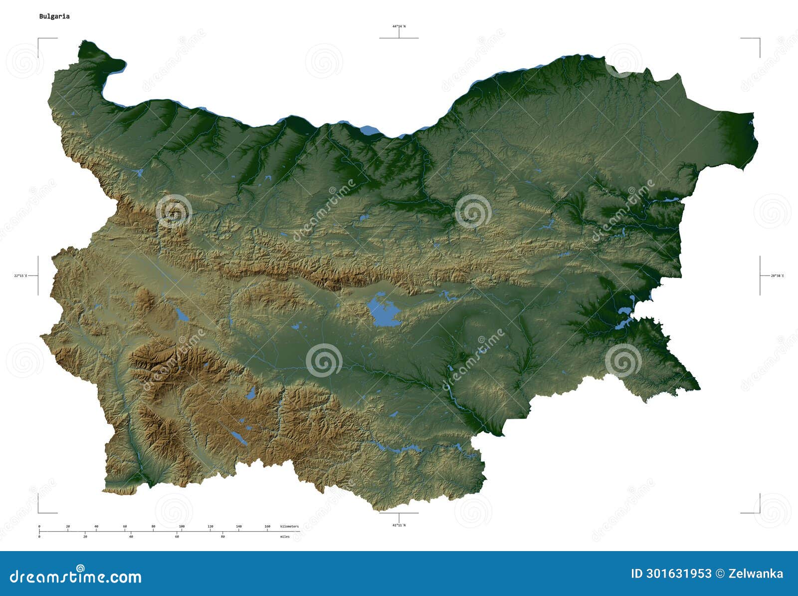 Bulgaria Shape on White. Physical Stock Illustration - Illustration of ...