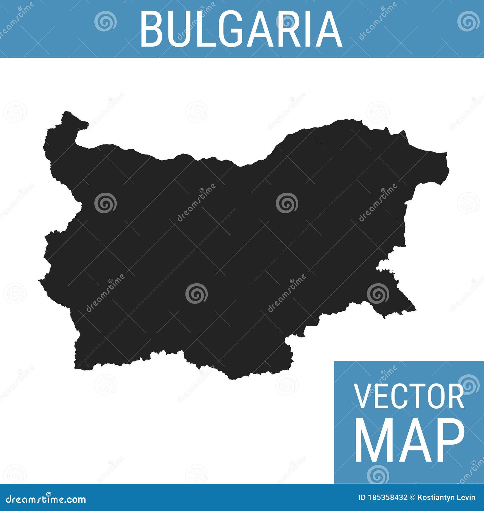 Bulgaria Vector Map Silhouette | CartoonDealer.com #354059882