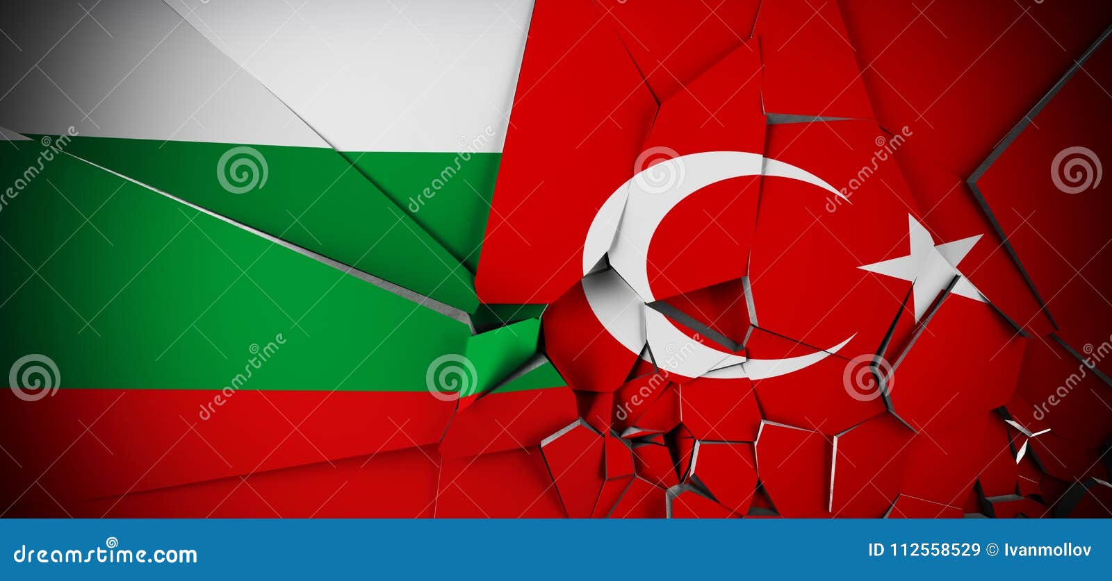Bulgaria Vs Turkey Concept Flags Stock Illustration - Illustration of ...