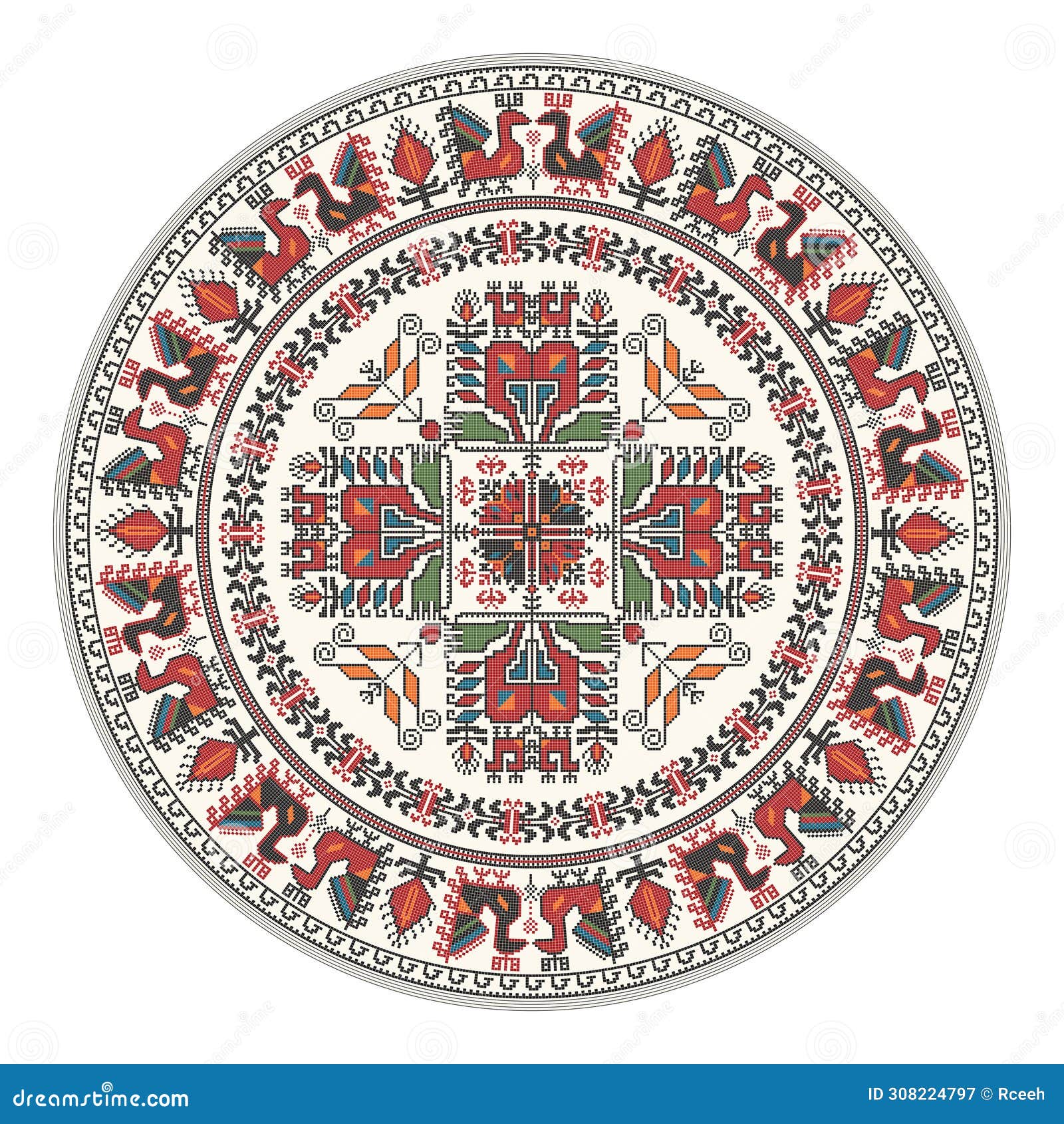 Bulgarian Design Element 24 Stock Illustration - Illustration of round ...