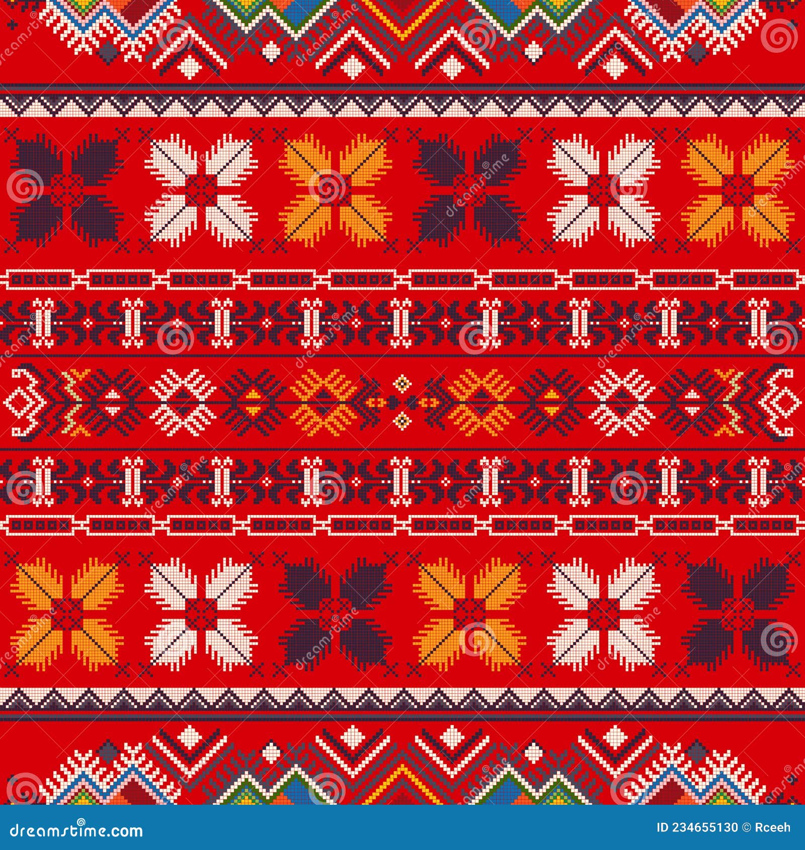 Bulgarian Embroidery Pattern 1 Stock Vector - Illustration of decor ...