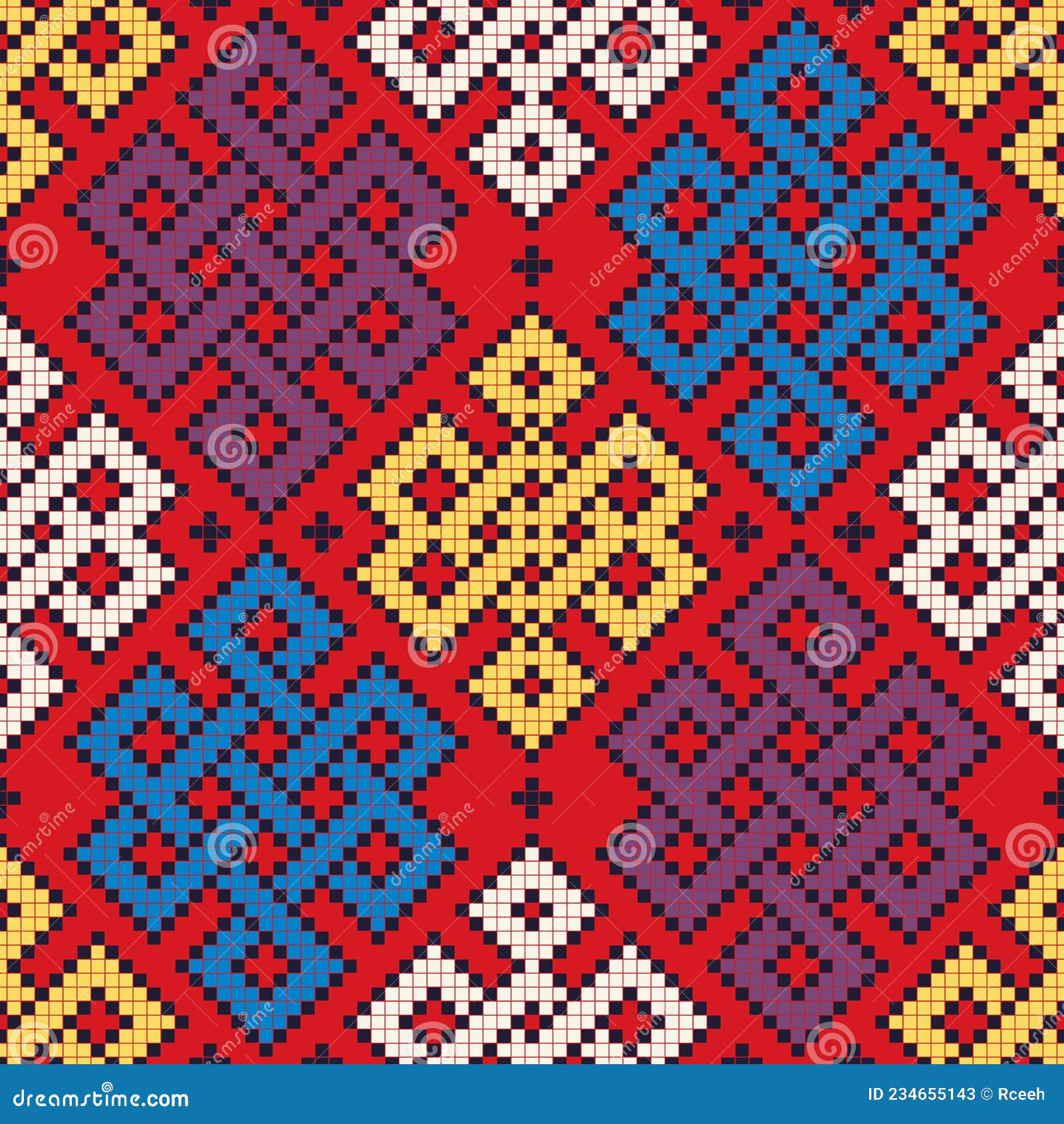 Bulgarian Embroidery Pattern 6 Stock Vector - Illustration of ...