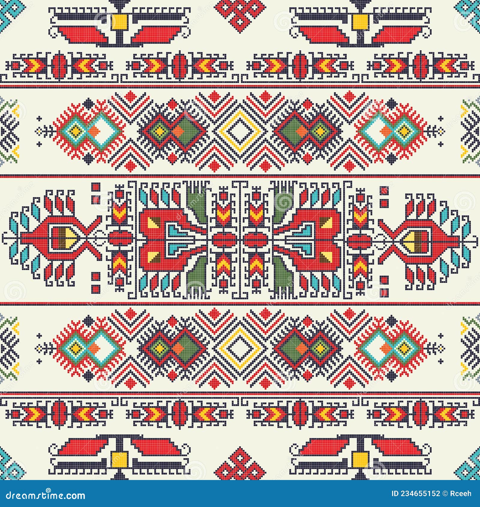 Bulgarian Embroidery Pattern 8 Stock Vector - Illustration of banner ...