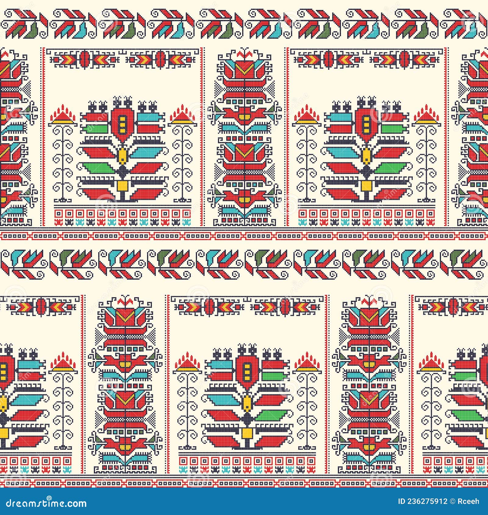 Bulgarian Embroidery Pattern 12 Stock Vector - Illustration of modern ...