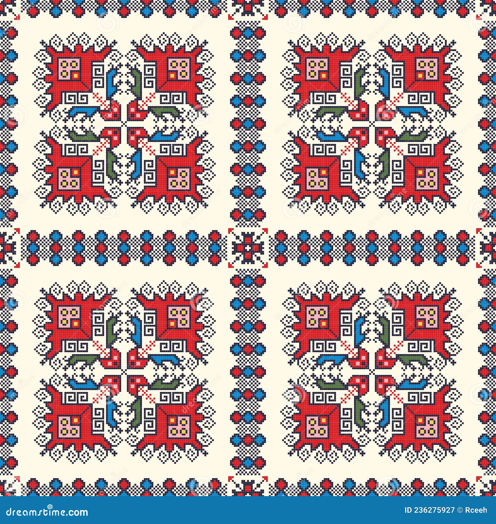 Bulgarian Embroidery Pattern 19 Stock Vector - Illustration of graphic ...