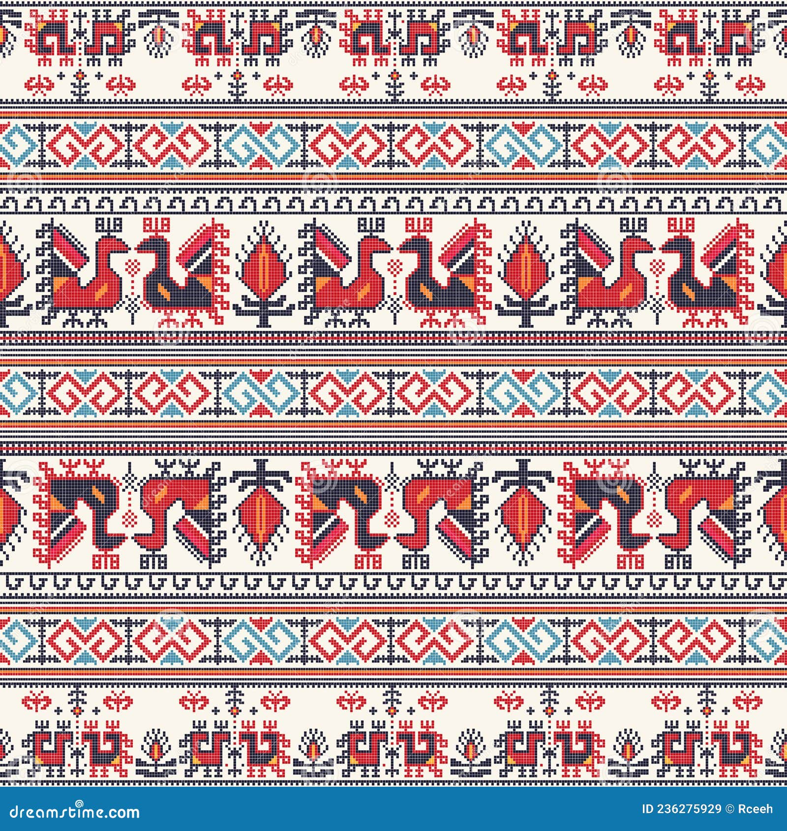 Bulgarian Embroidery Pattern 17 Stock Vector - Illustration of culture ...