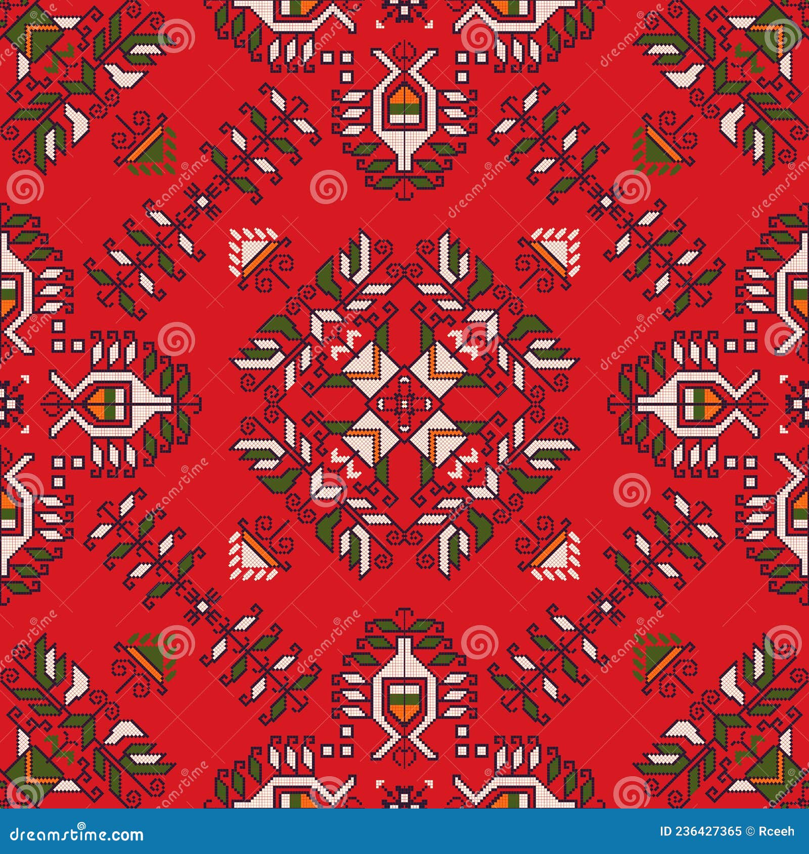 Bulgarian Embroidery Pattern 26 Stock Vector - Illustration of element ...