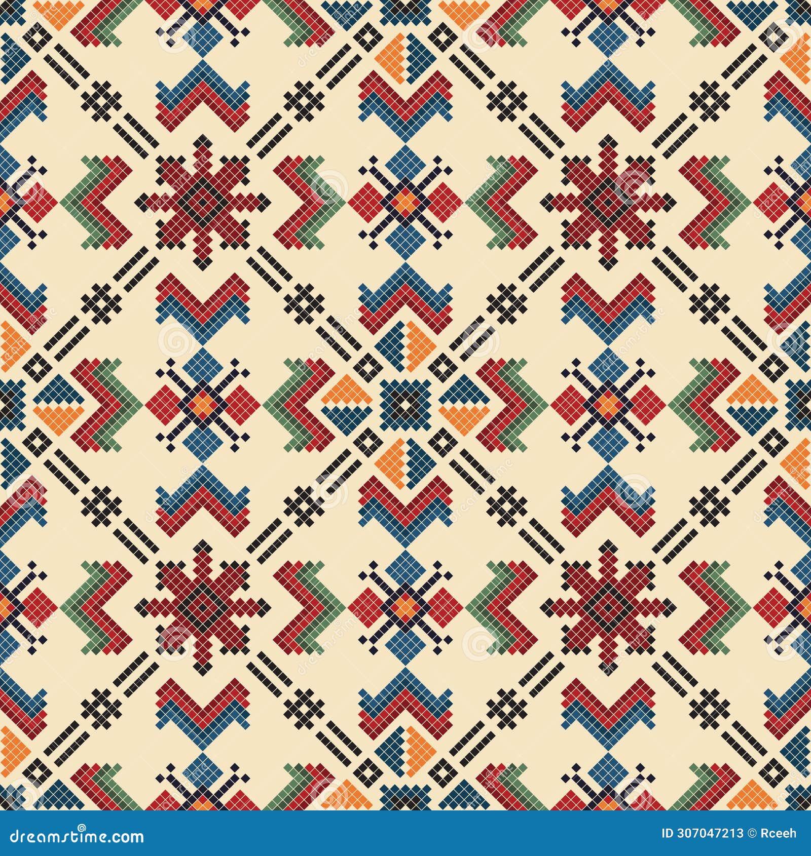 Bulgarian Embroidery Pattern 47 Stock Vector - Illustration of ...