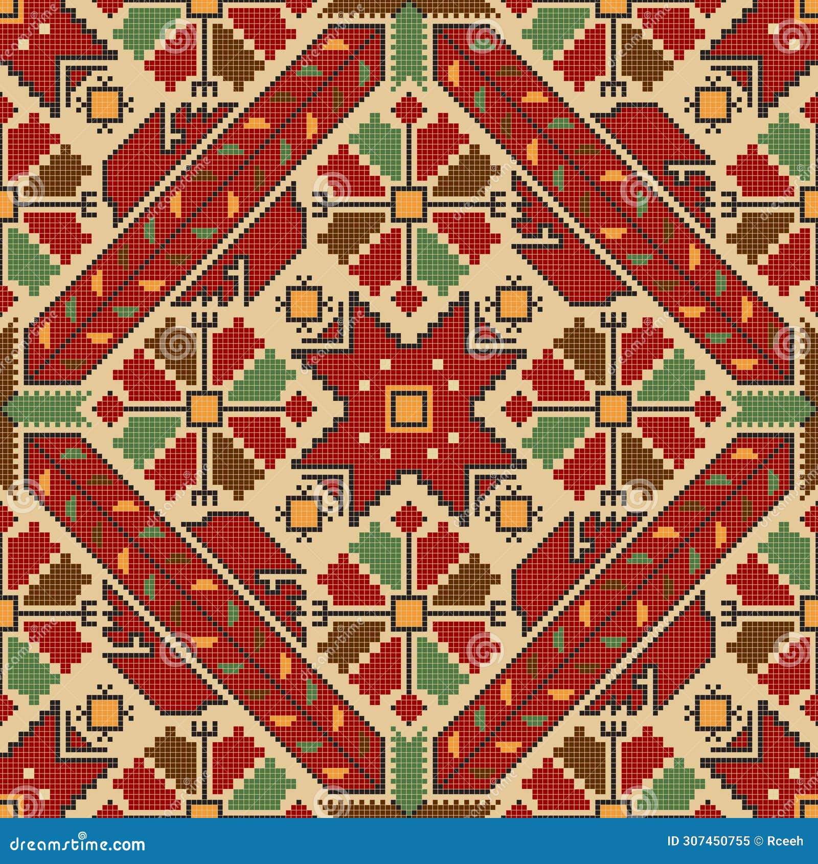 Bulgarian Embroidery Pattern 50 Stock Vector - Illustration of graphic ...