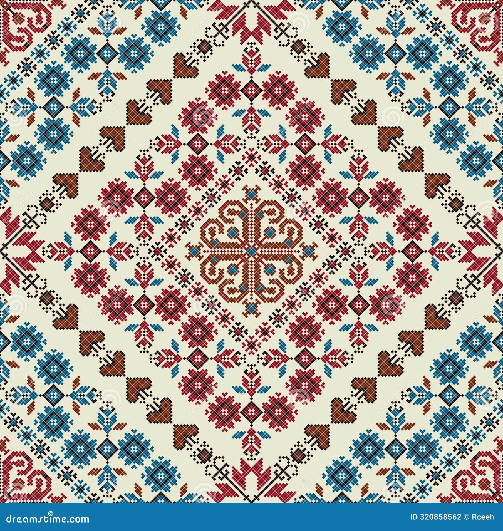 Bulgarian Embroidery Pattern 106 Stock Vector - Illustration of ...