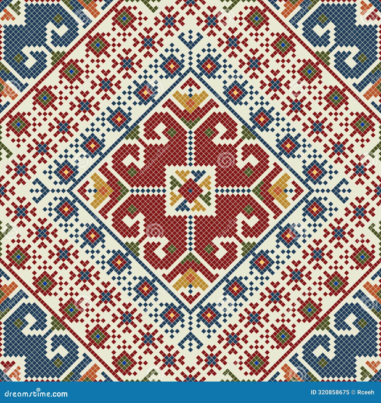 Bulgarian Embroidery Pattern 109 Stock Vector - Illustration of ...