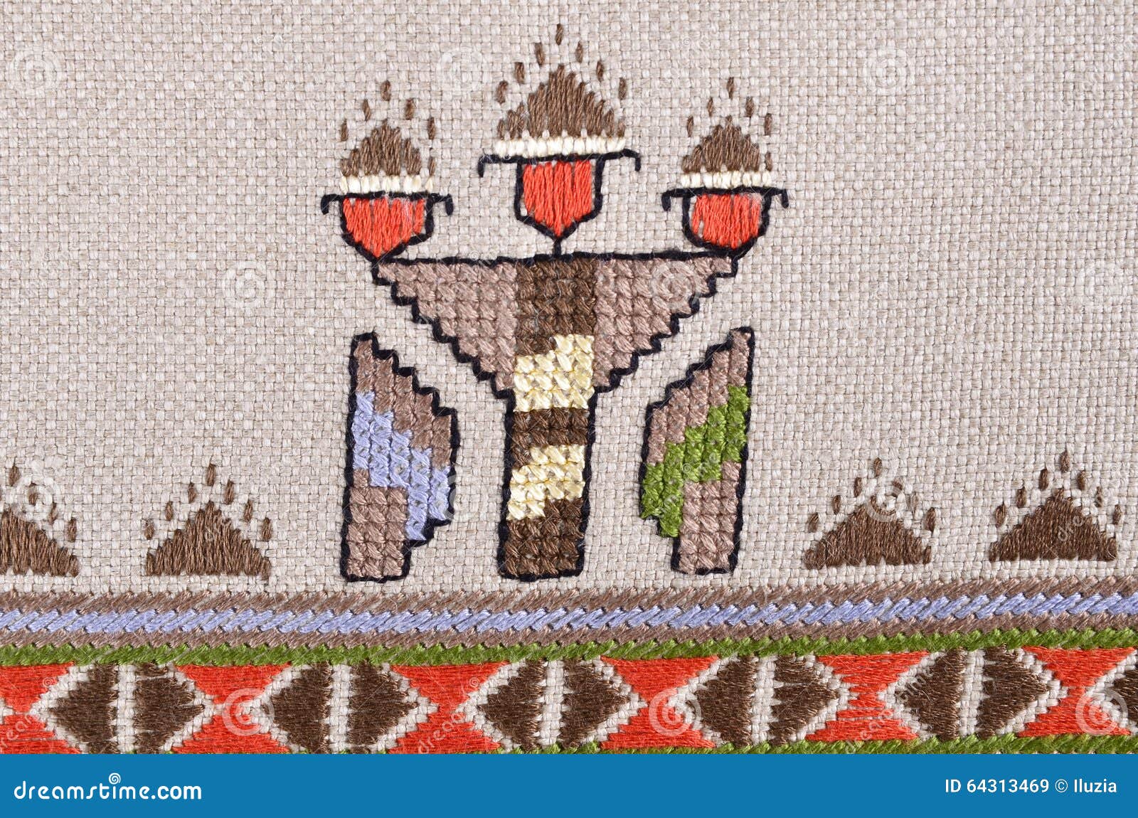 Bulgarian hand embroidery stock image. Image of ancient - 64313469