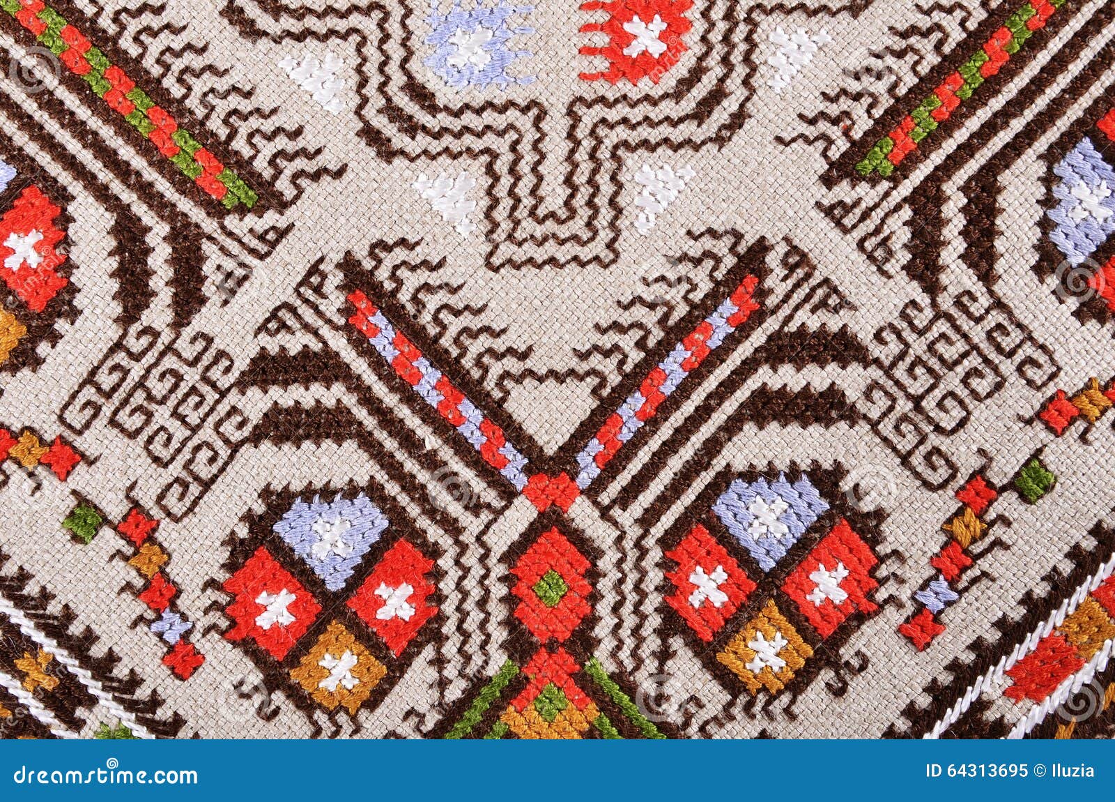 Bulgarian hand embroidery stock image. Image of sewn - 64313695