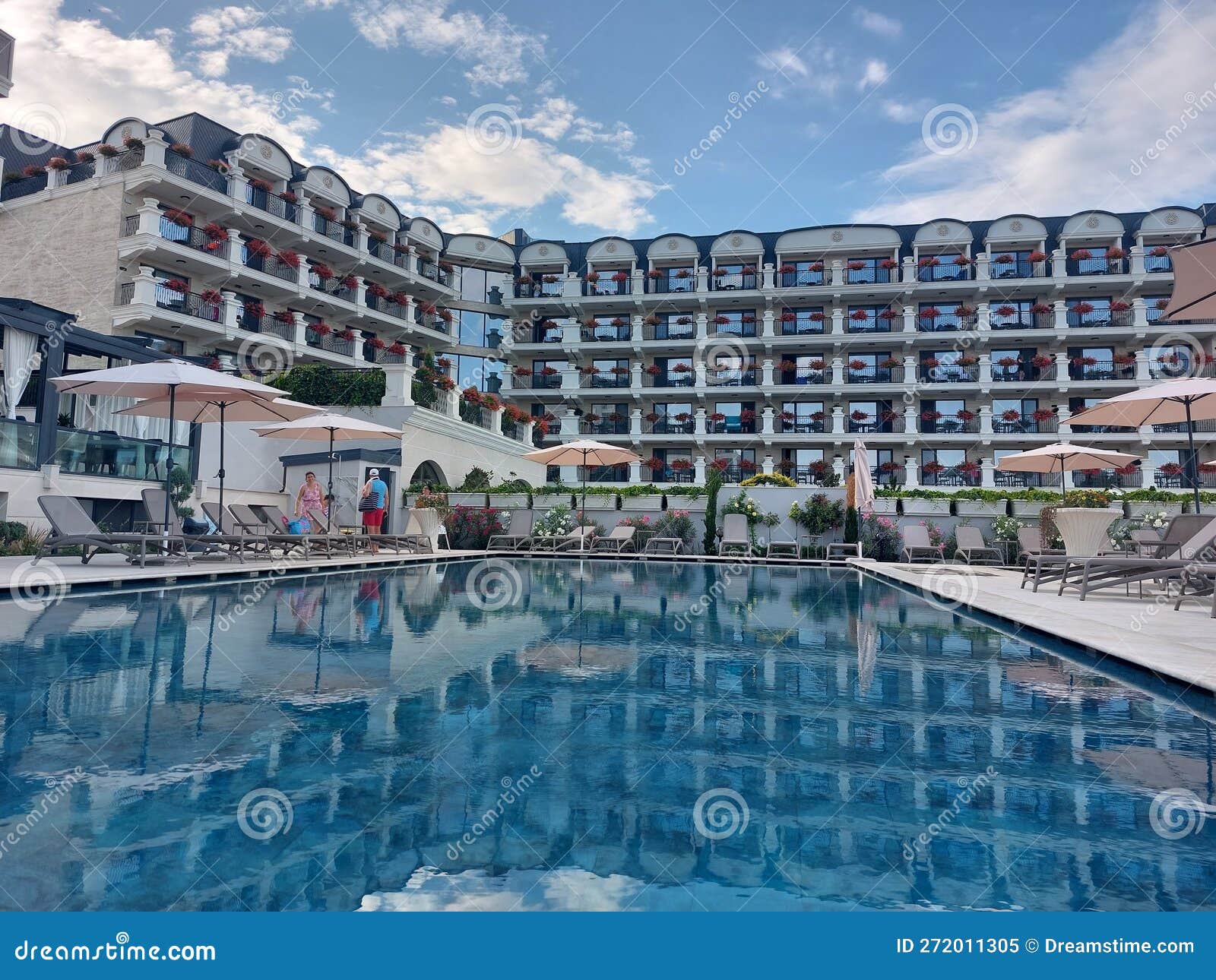 Bulgarian hotel and pool editorial image. Image of property - 272011305
