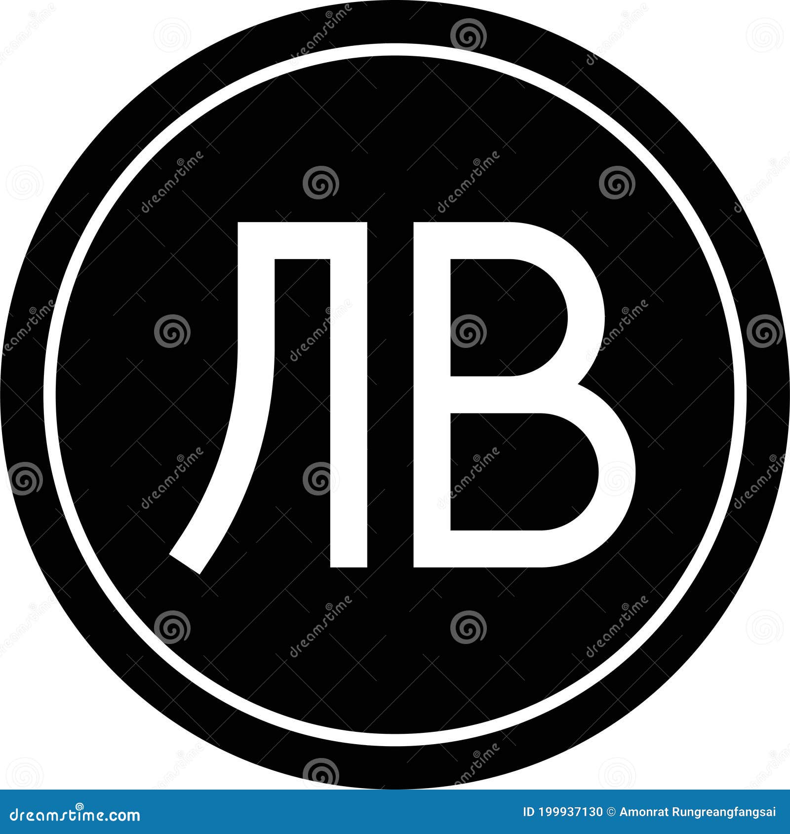 Lev Bulgarian Currency Symbol Icon Vector Illustration | CartoonDealer ...