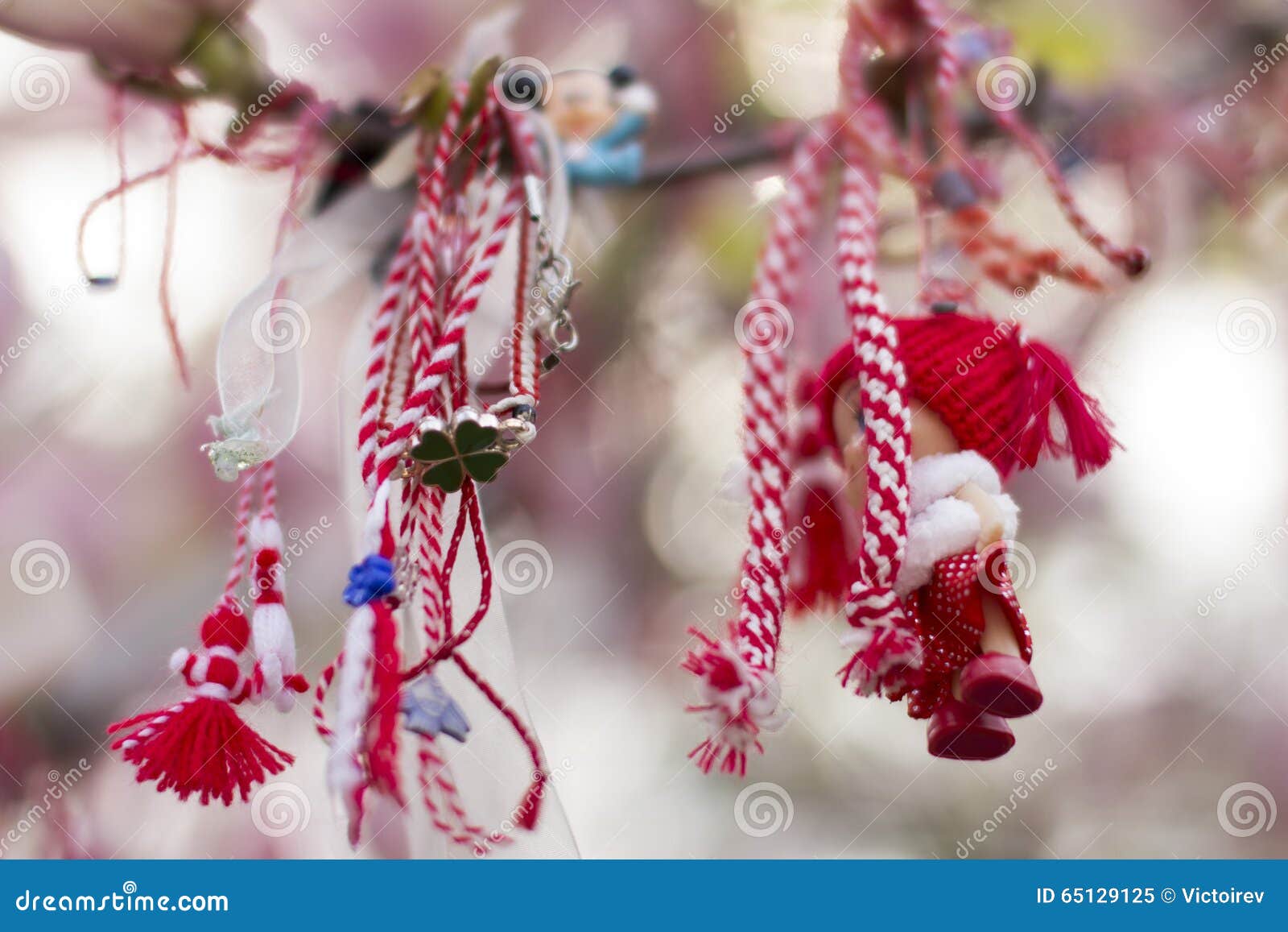 Bulgarian martenitsa stock image. Image of blossom, petal - 65129125