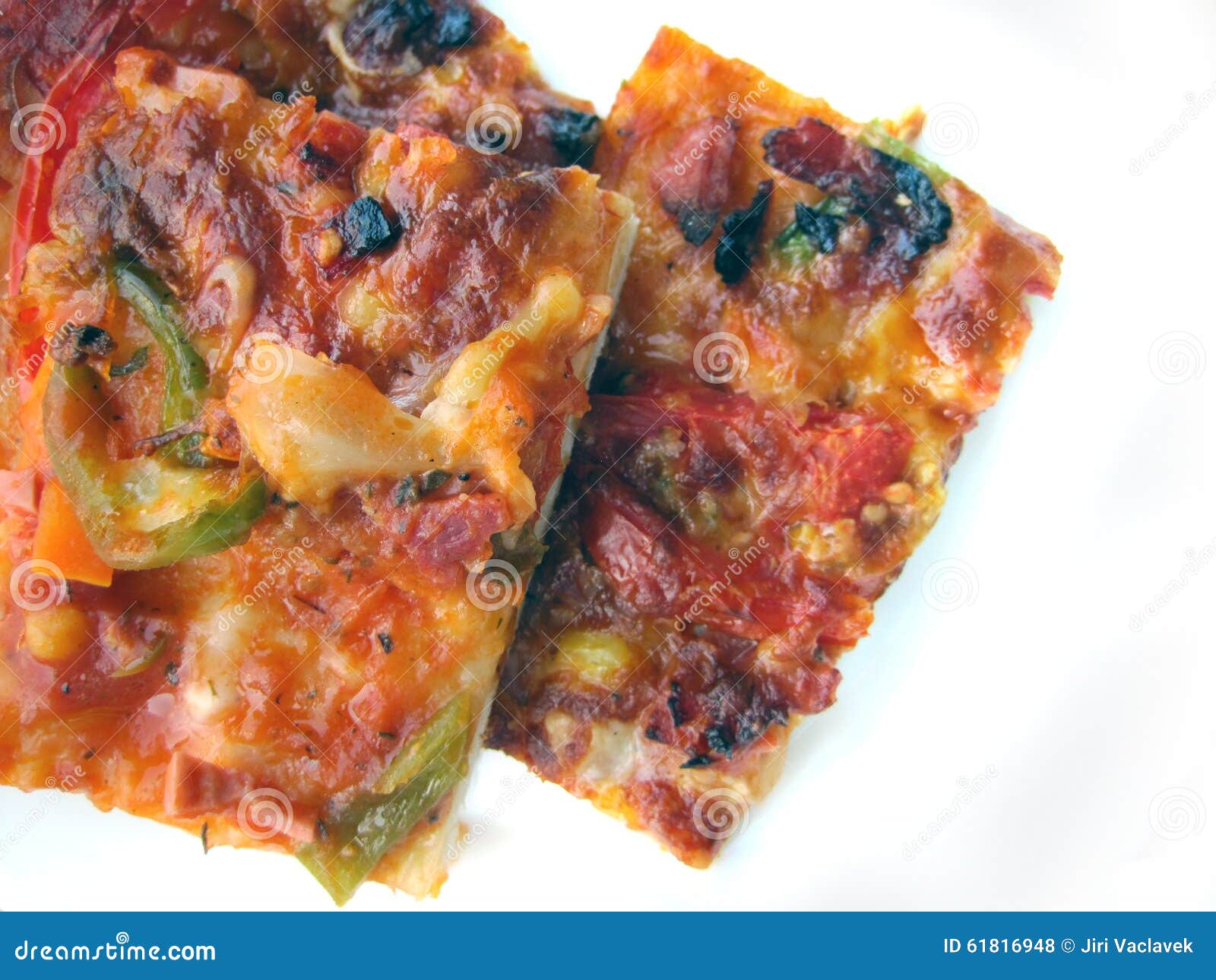 Bulgarian pizza isolated stock photo. Image of pizza - 61816948