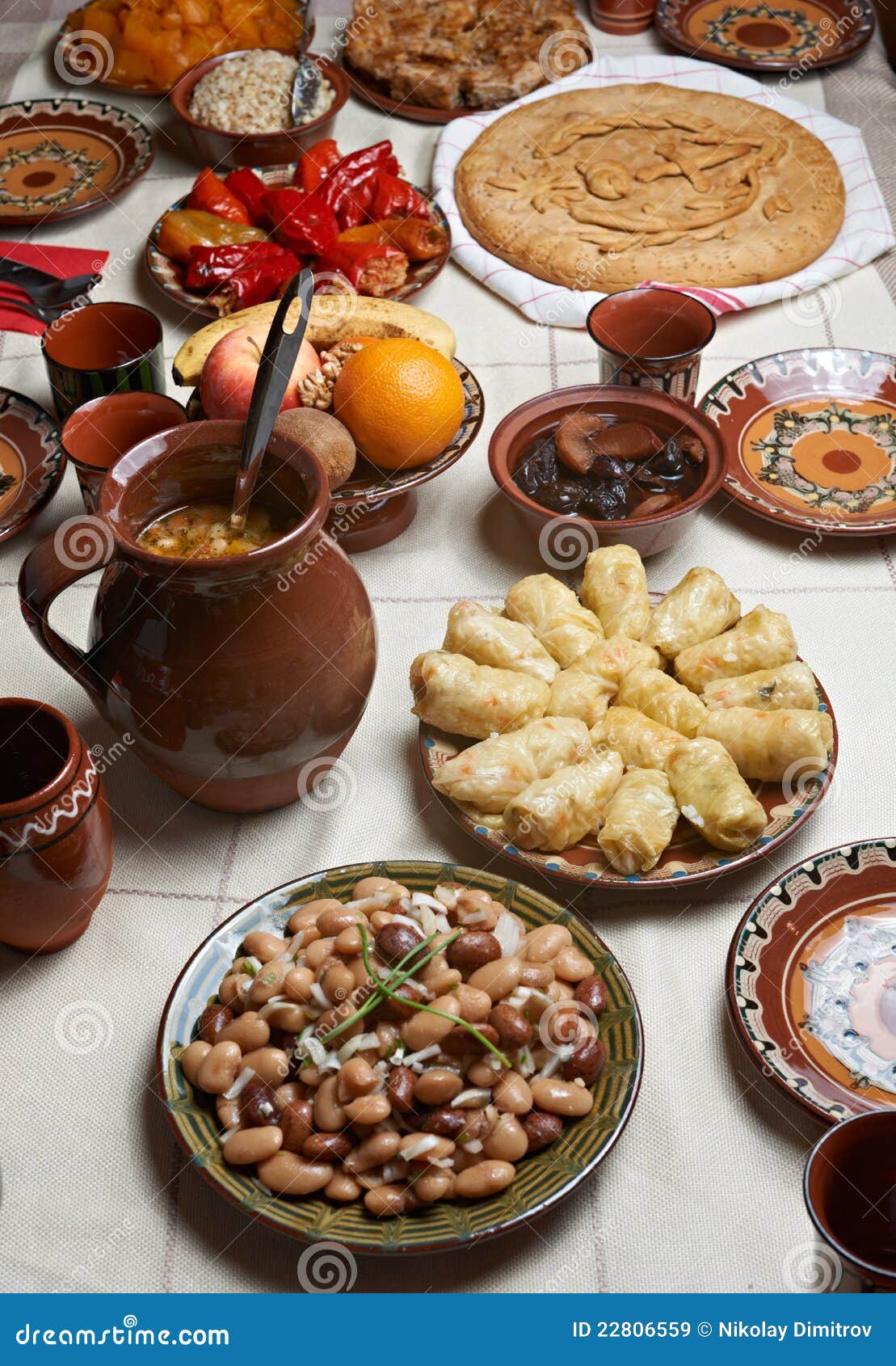 Bulgarian Traditionell Julmat Fotografering för Bildbyråer - Bild av ...