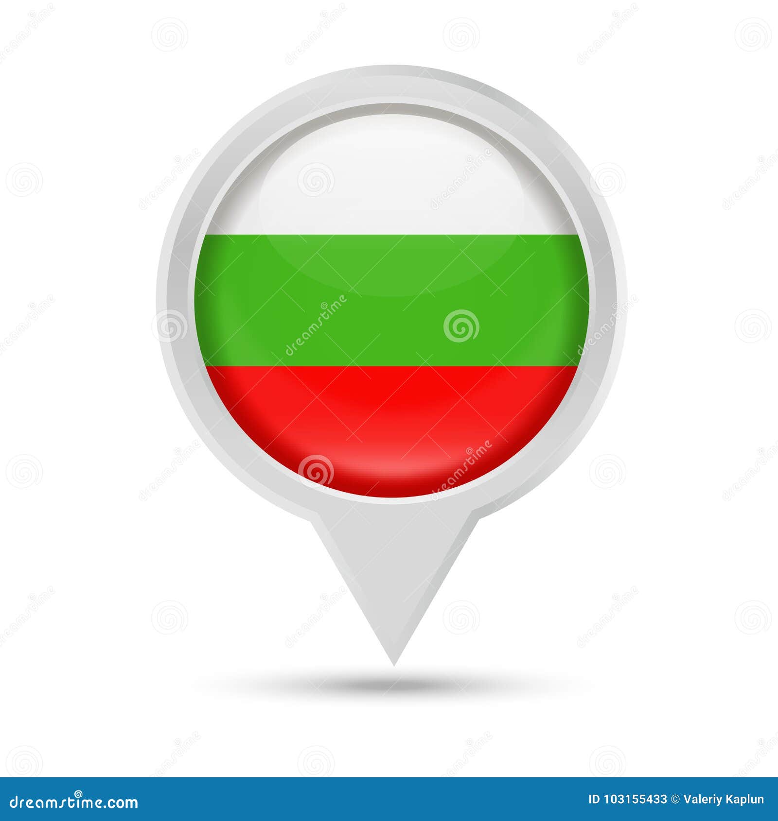 Bulgarien-Flagge Rundes Pin Vector Icon Stock Abbildung - Illustration ...