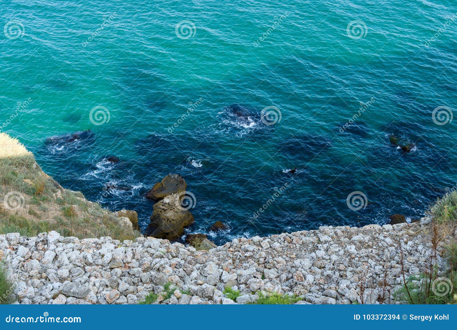 Bulgarien Kap Kaliakra, Schwarzes Meer Stockfoto - Bild von abstand ...