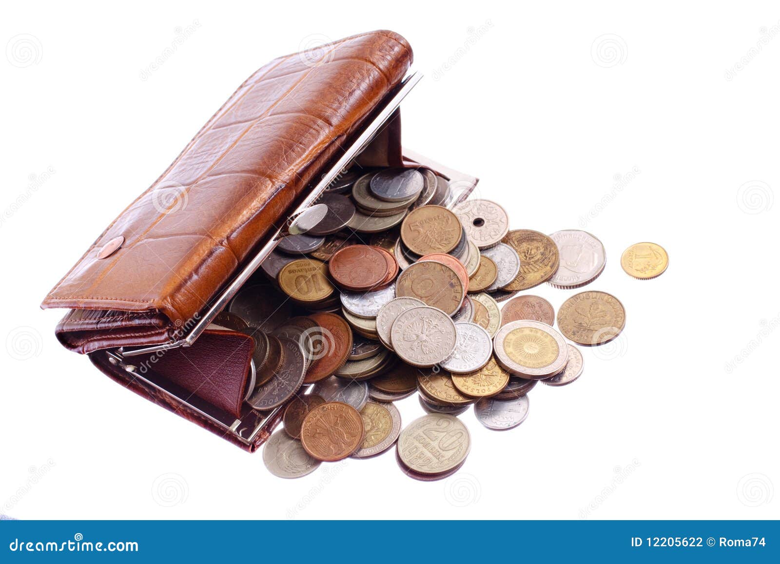Bulging purse stock photo. Image of wallet, finance, billfold - 12205622