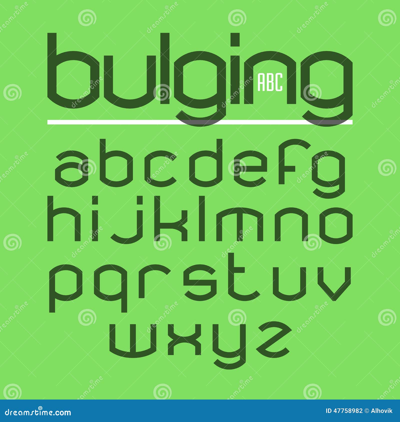 Bulging typeface stock vector. Illustration of bulge - 47758982