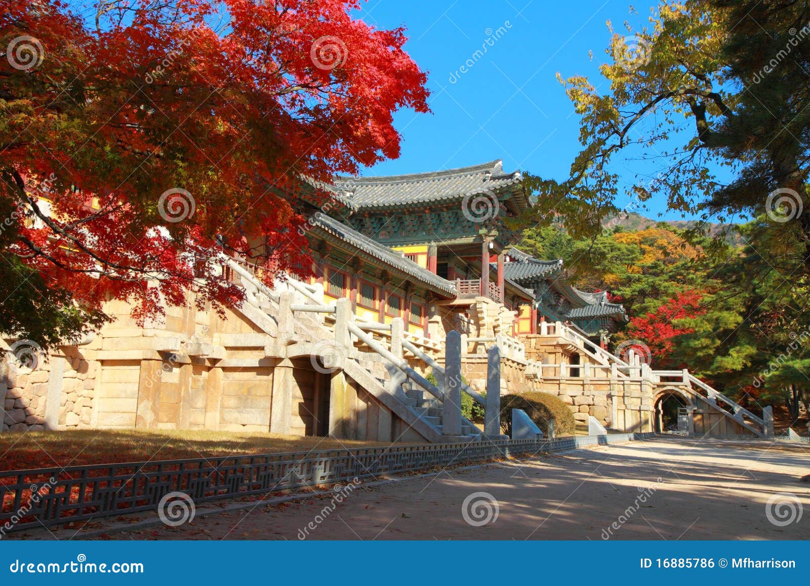 Bulguksa Temple, Gyeongju, South Korea Stock Photo - Image of fall ...
