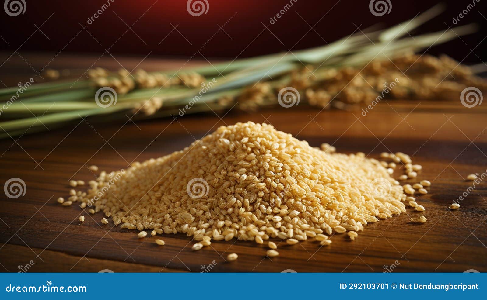 Bulgur Grain Photograph with Studio Lighting on Wood Background Stock ...