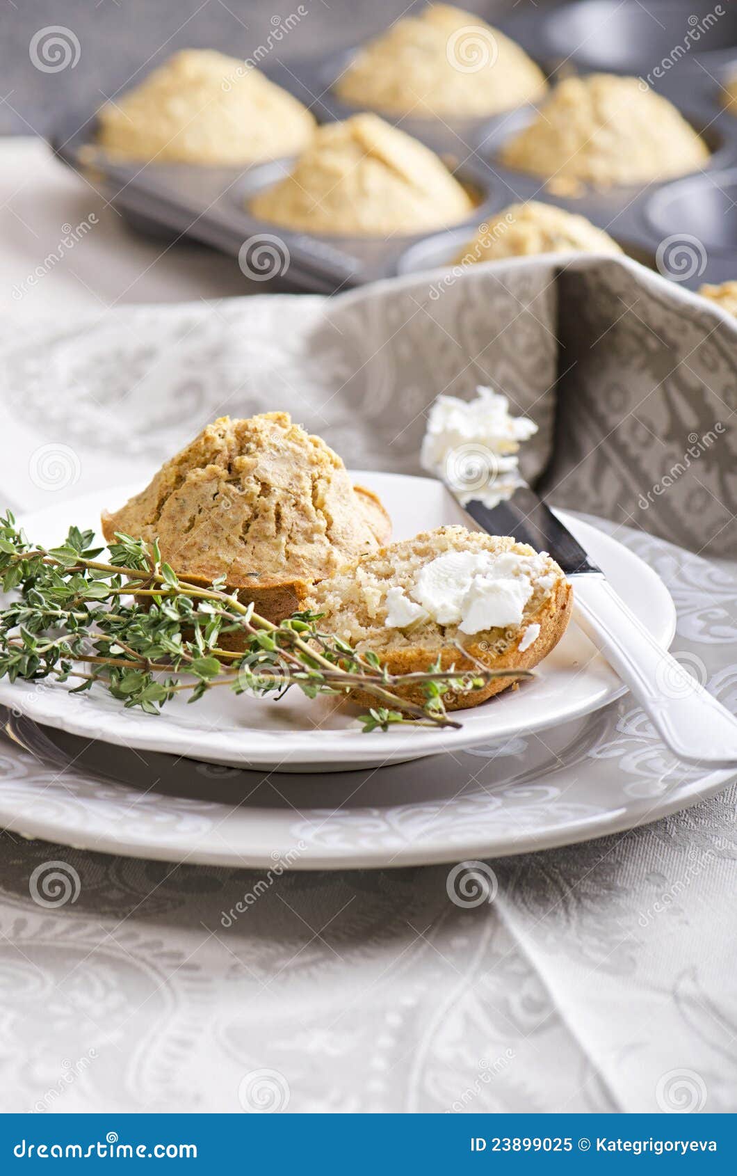 Bulgur muffins stock image. Image of bake, cheese, cream - 23899025