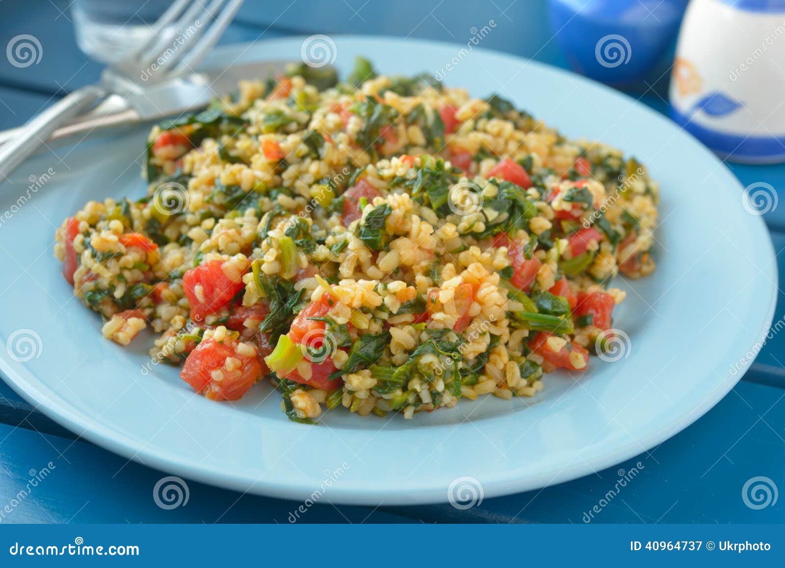 Bulgur pilaf stock image. Image of pilaf, lunch, salt - 40964737