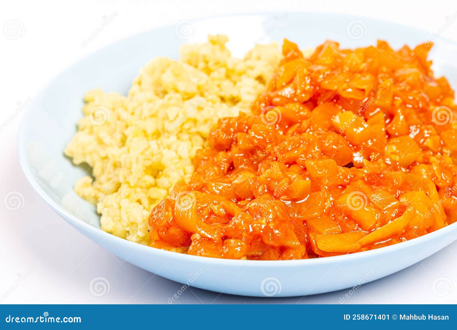 Bulgur Porridge with Vegetable Stew Stock Image - Image of organic ...