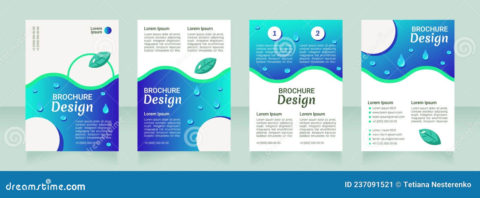 Bulimia Eating and Mental Disorder Blank Brochure Layout Design Stock ...