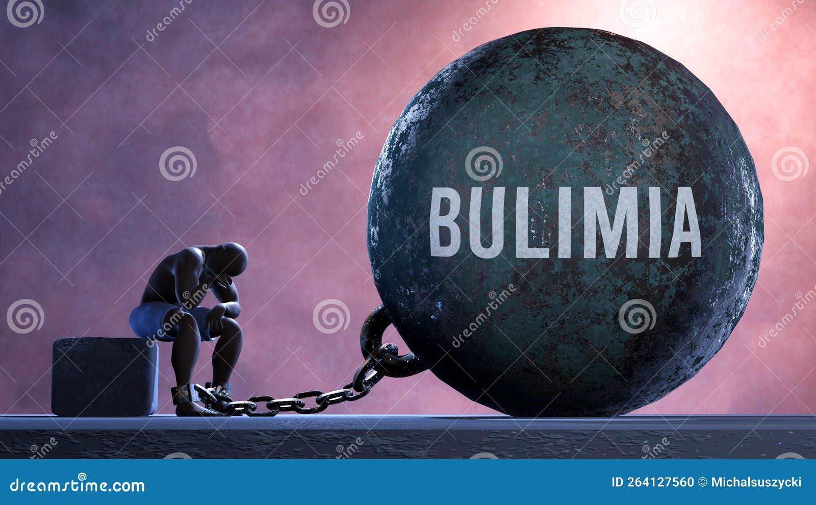 Bulimia As A Burden And Weight On Shoulders - Symbolized By Word ...