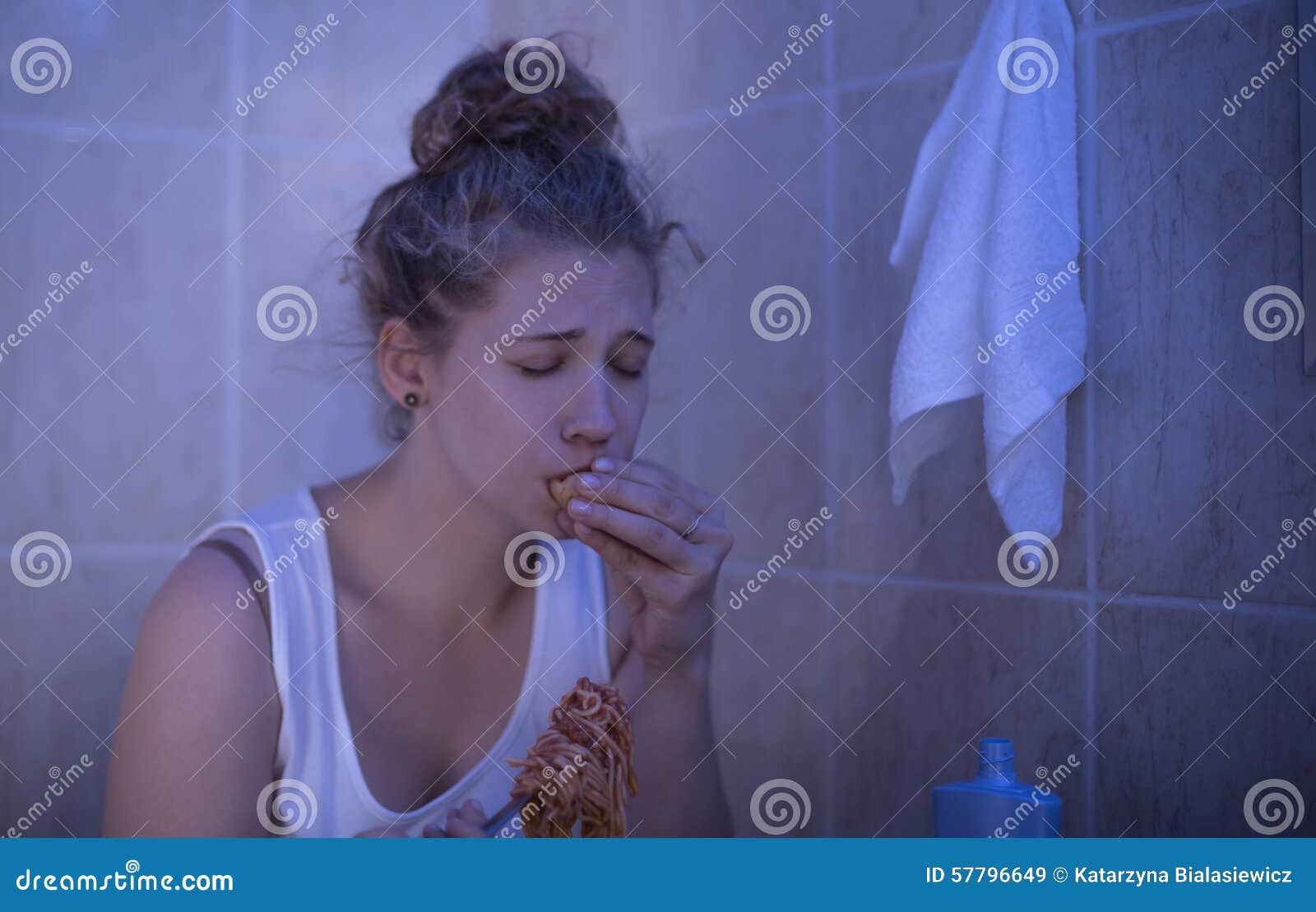 Bulimic Zawstydzony Jej Problem Obraz Stock - Obraz złożonej z smucenie ...