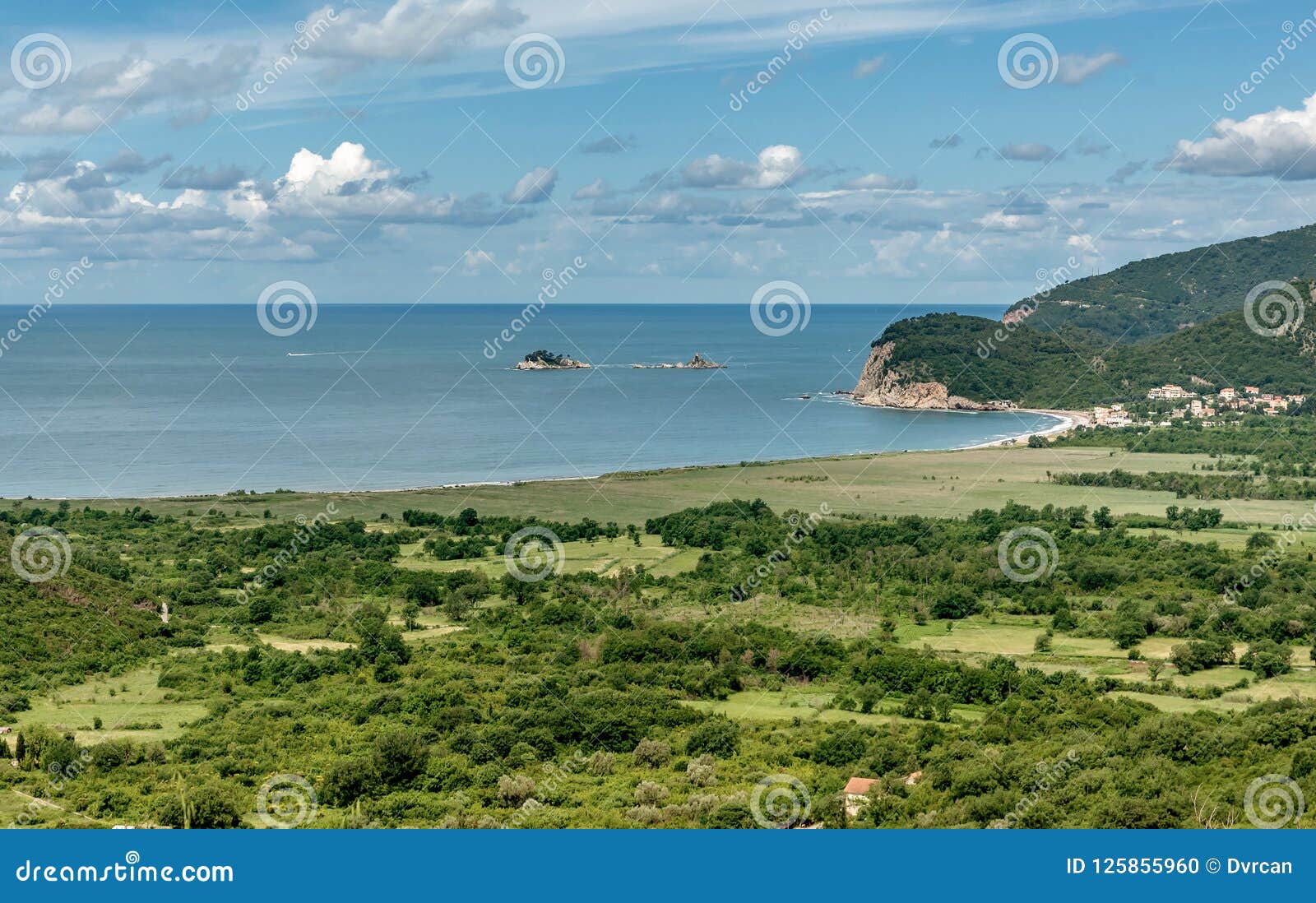 Buljarica Bay in Budva, Montenegro Stock Photo - Image of fields ...