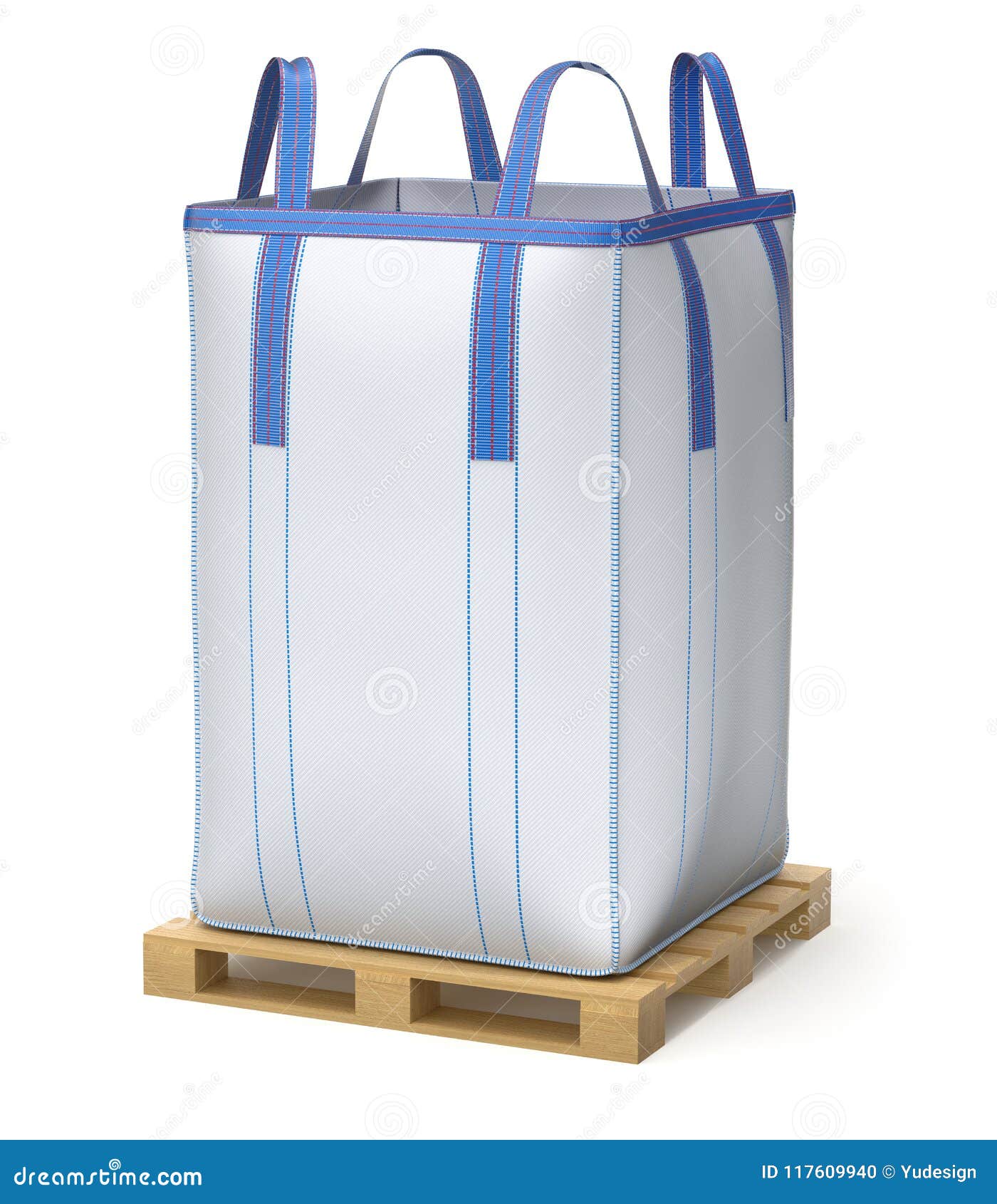 Bulk bag on wooden pallet stock illustration. Illustration of wooden ...