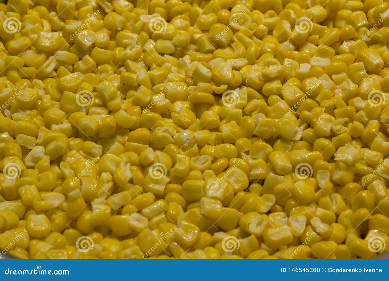Bulk of Boiled Yellow Corn Grains Texture Stock Photo - Image of ...