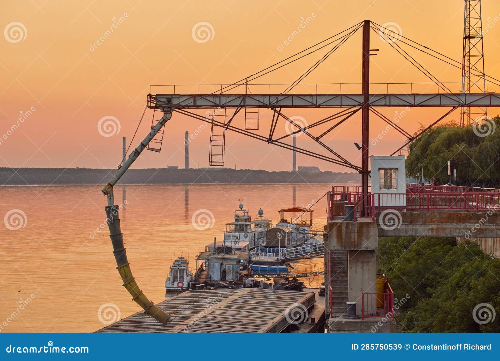 A Bulk Cargo Loaded with Grain in Port Stock Image - Image of export ...