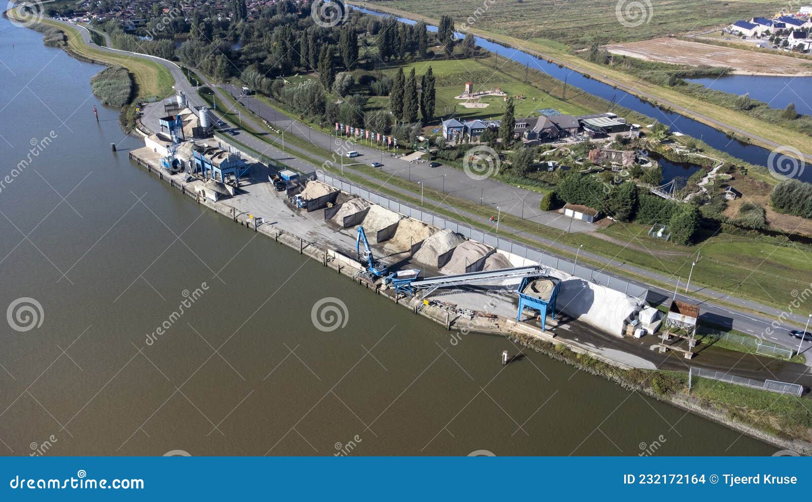 The Bulk Cargo Loaded in Port - Sand for Construction in the ...