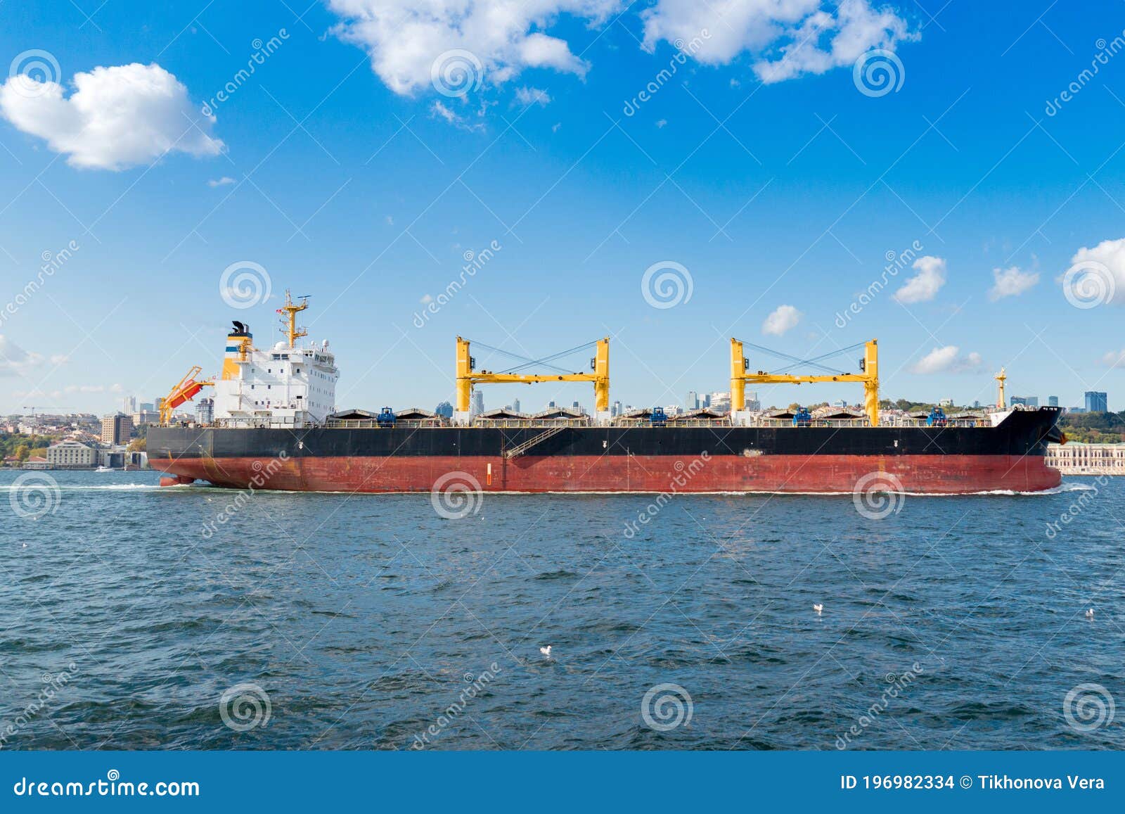 Bulk Cargo Ship stock photo. Image of chart, loading - 196982334