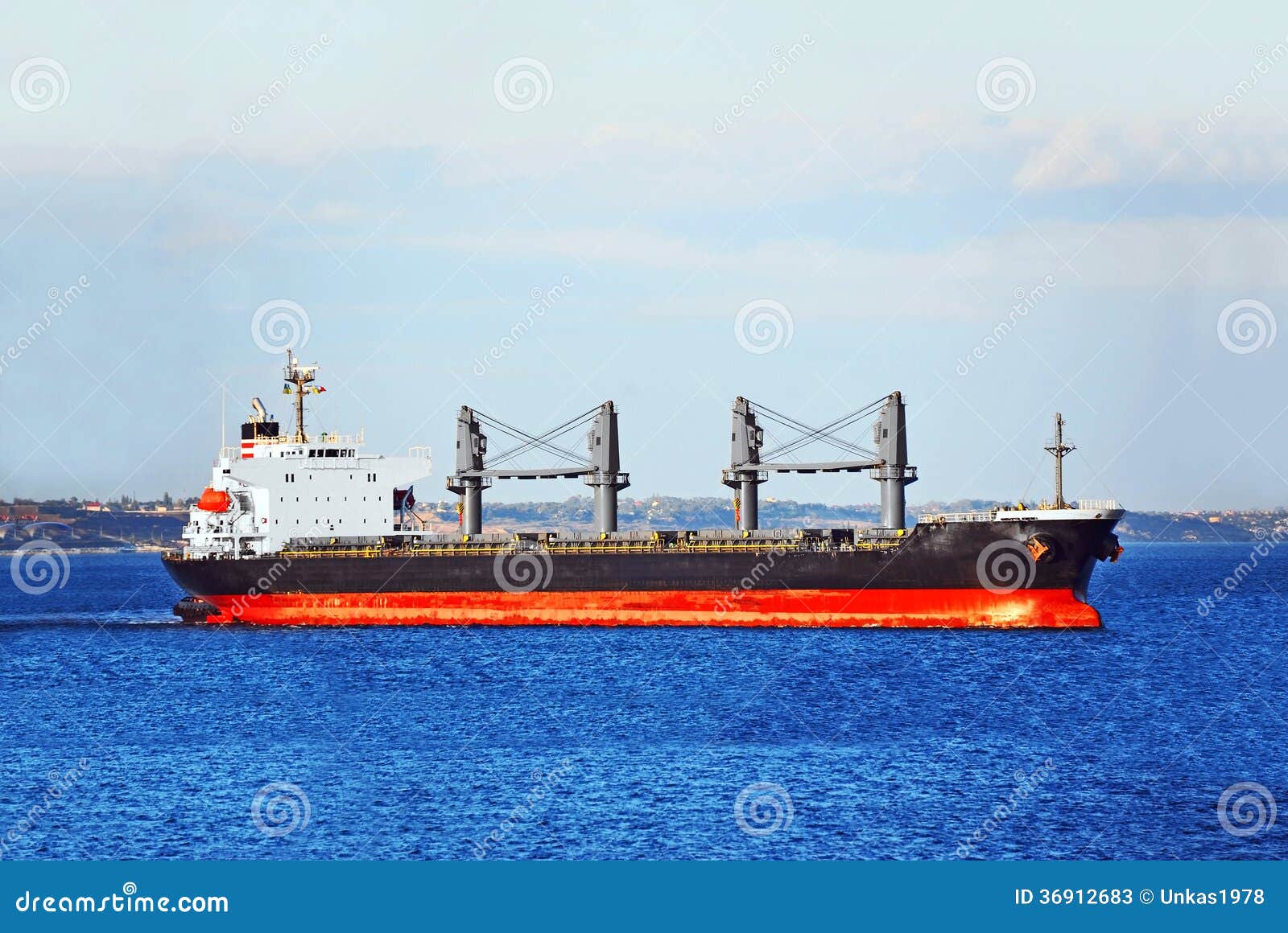 Bulk cargo ship stock image. Image of delivering, seaside - 36912683