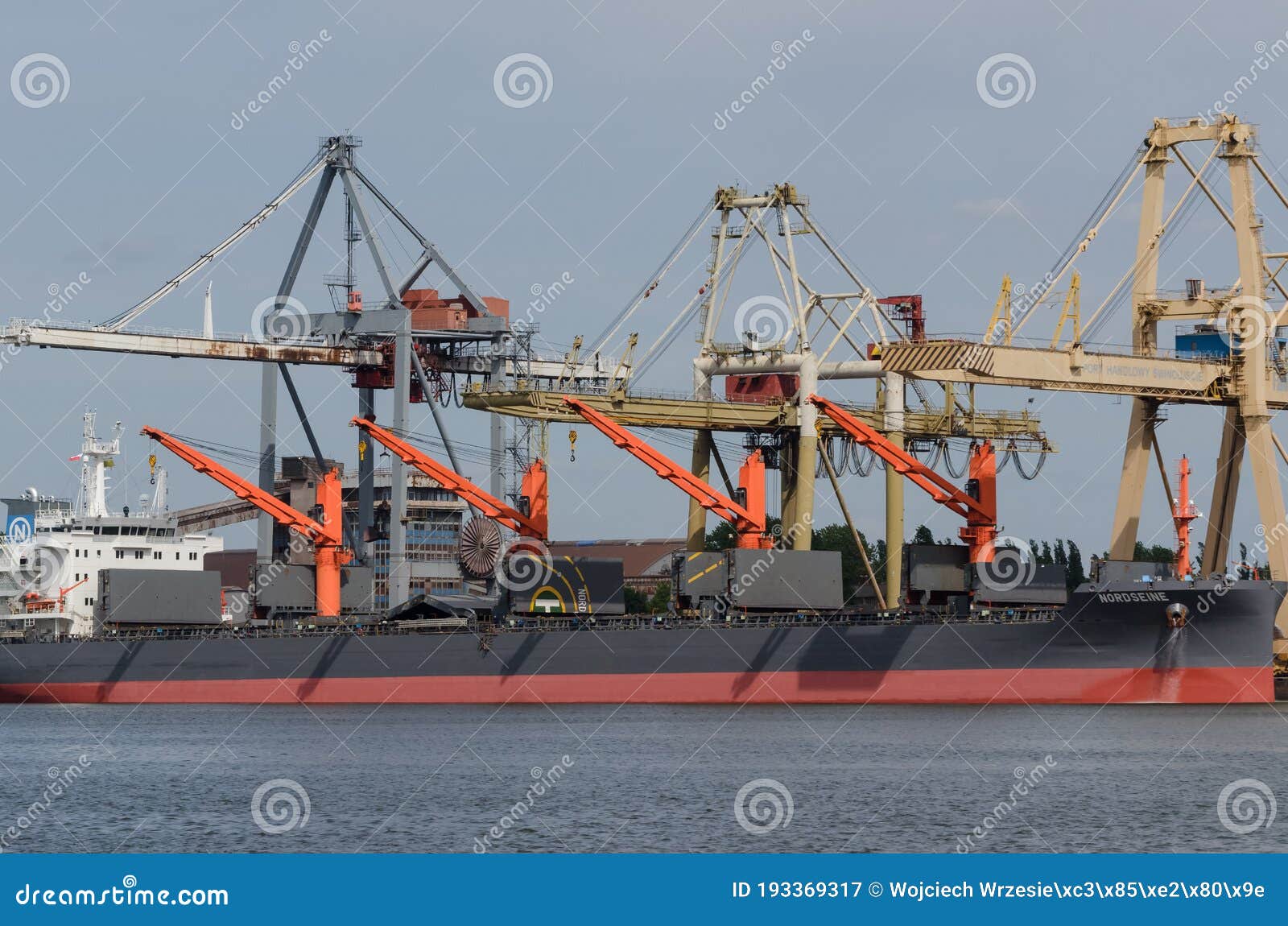 Freighter Unloading Cargo In Port Of Avatiu Rarotonga Cook Islands ...