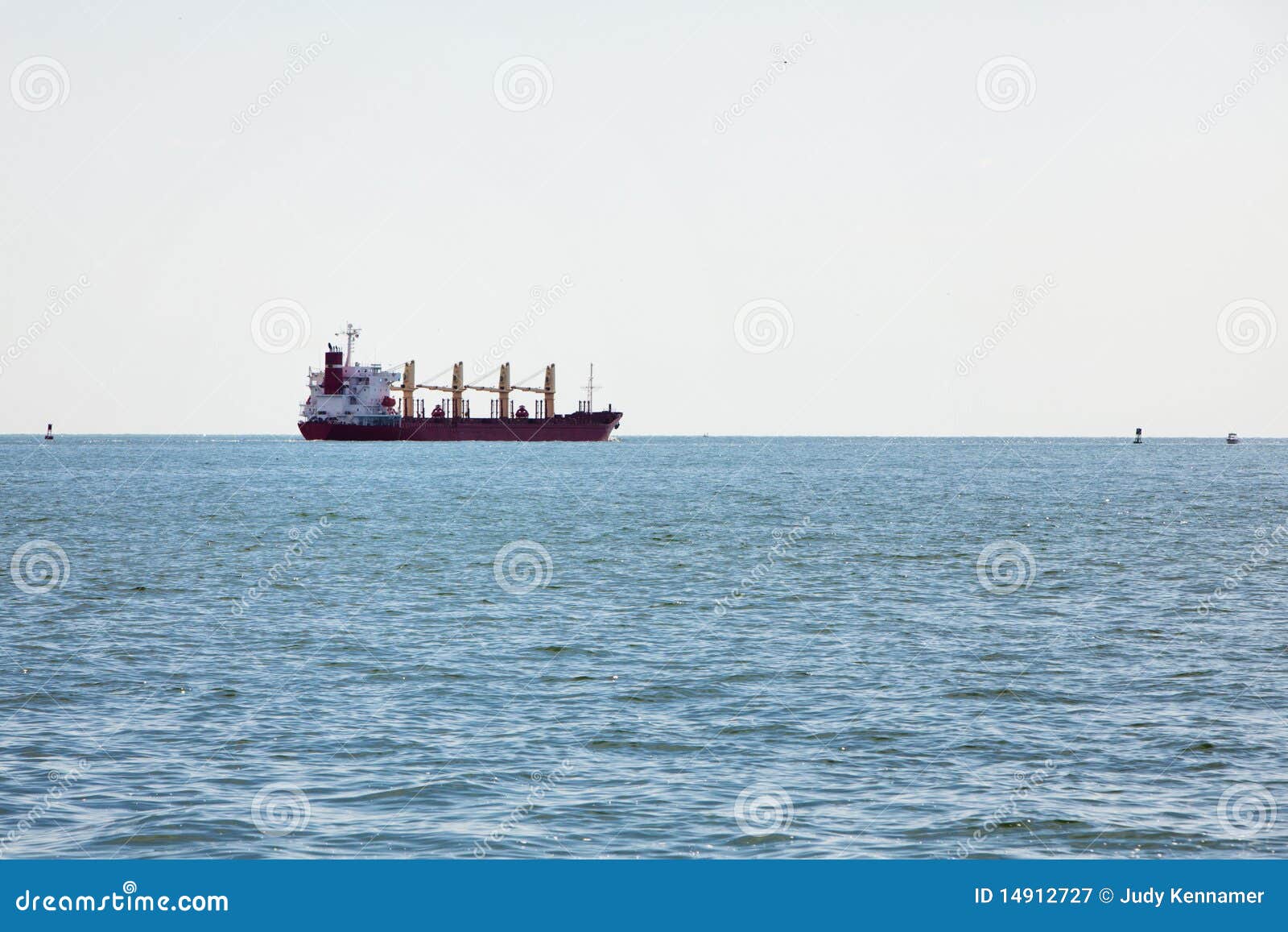 Bulk Carrier Cargo Boat in Bay Stock Image - Image of locks, freighter ...