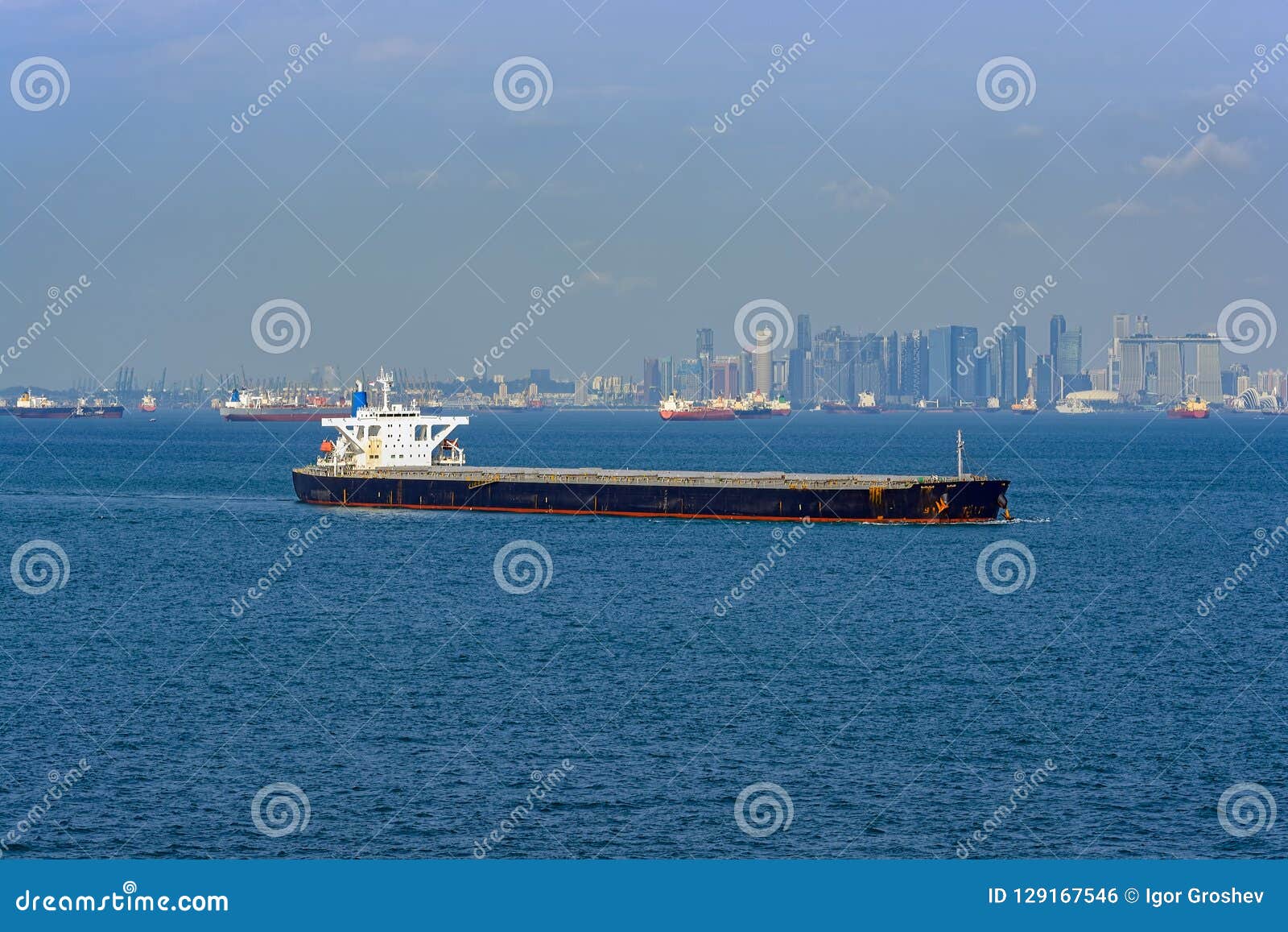 Bulk carrier cargo ship stock photo. Image of ship, maritime - 129167546