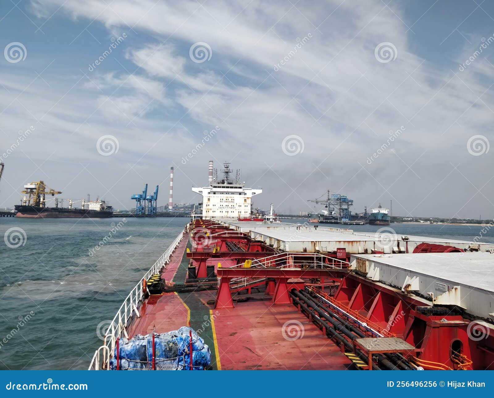 Bulk Carrier Main Deck View Stock Photo - Image of ship, main: 256496256