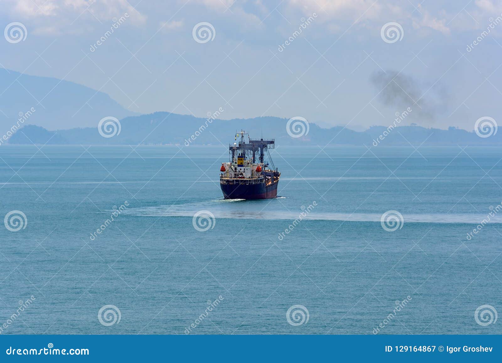 Bulk Carrier Vessel at Sea. Stock Image - Image of deck, malaysia ...