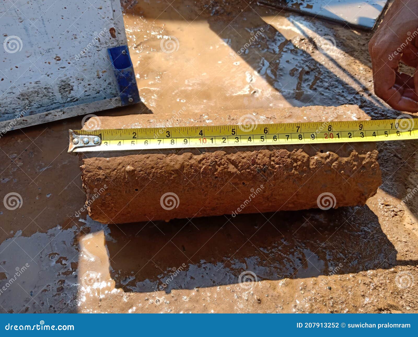 Bulk Cement Work Sample in Road Construction Stock Photo - Image of ...