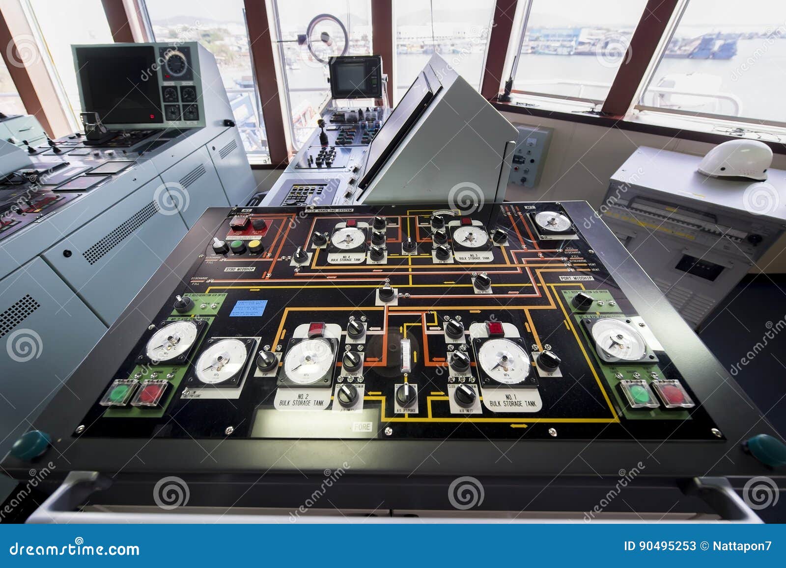 Bulk Control Panel in Tanker. Stock Image - Image of contral, drive ...